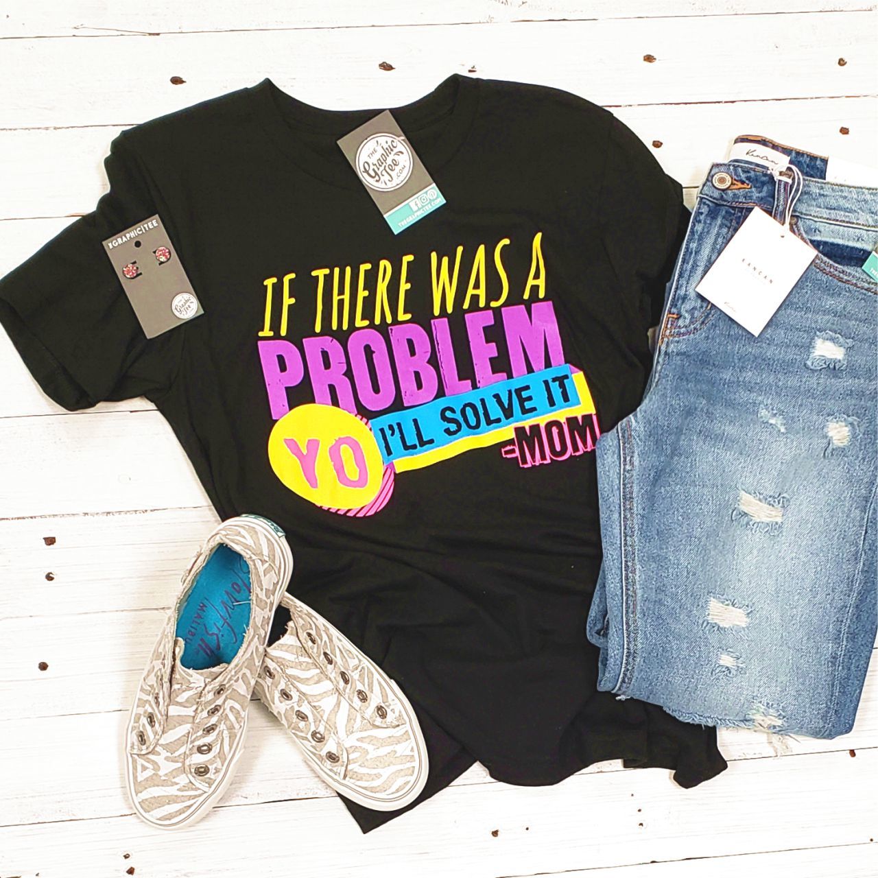 Yo I'll Solve It - Black Tee – The Graphic Tee